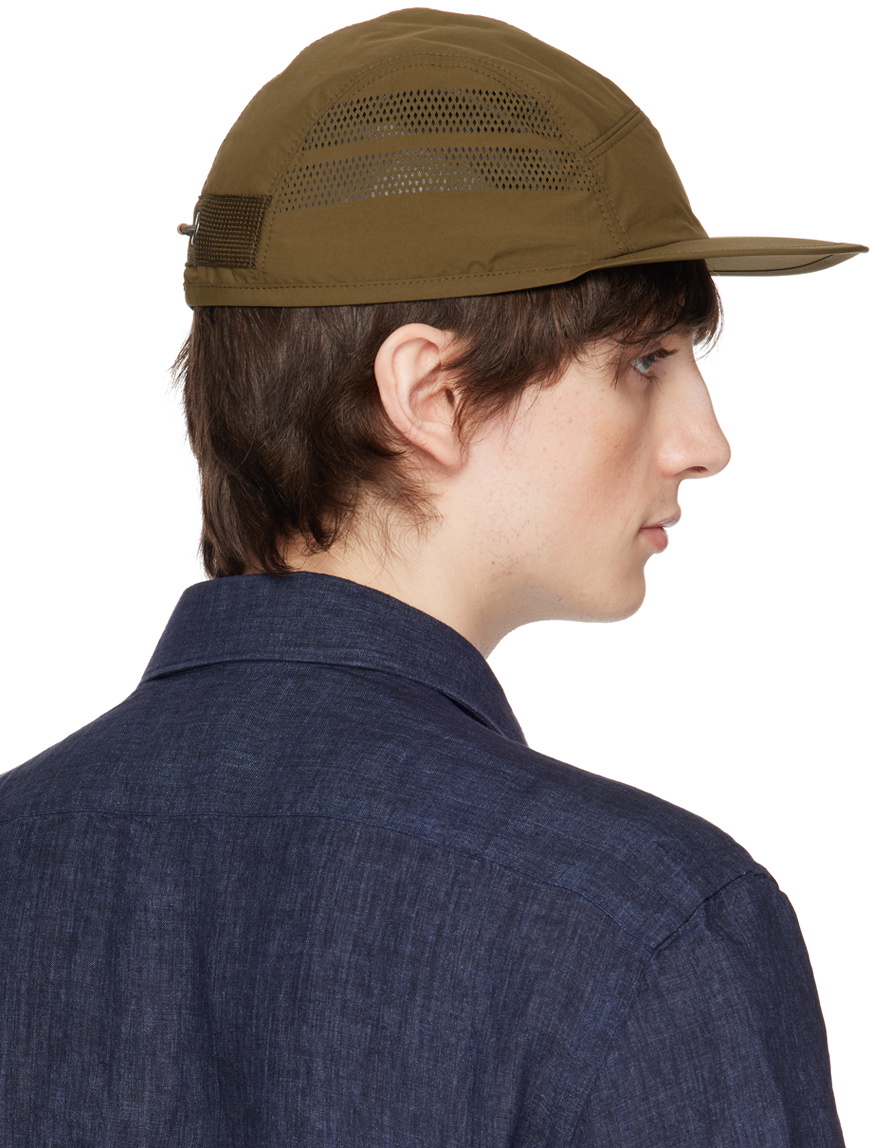 ZEGNA Khaki Perforated Cap Zegna