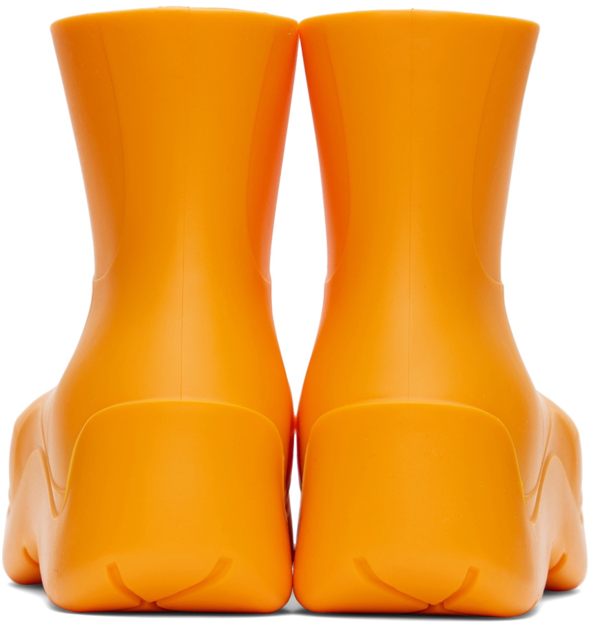 Bottega Veneta Orange Puddle Boots Bottega Veneta