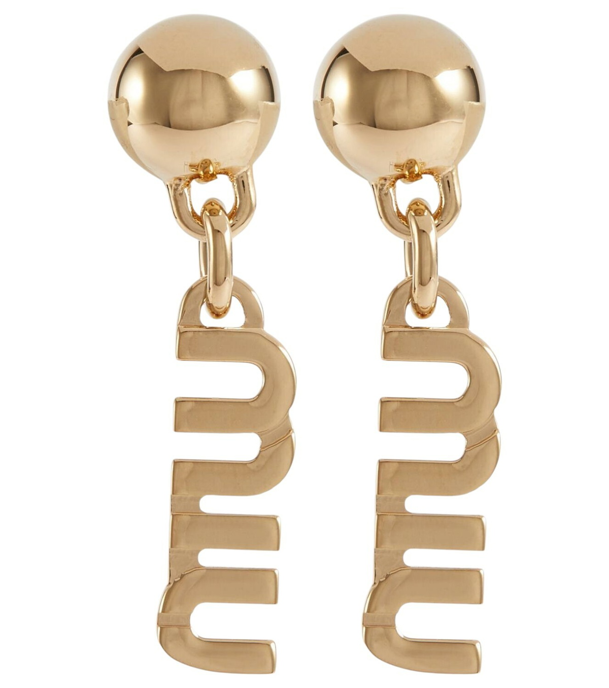 Miu Miu Logo drop earrings Miu Miu
