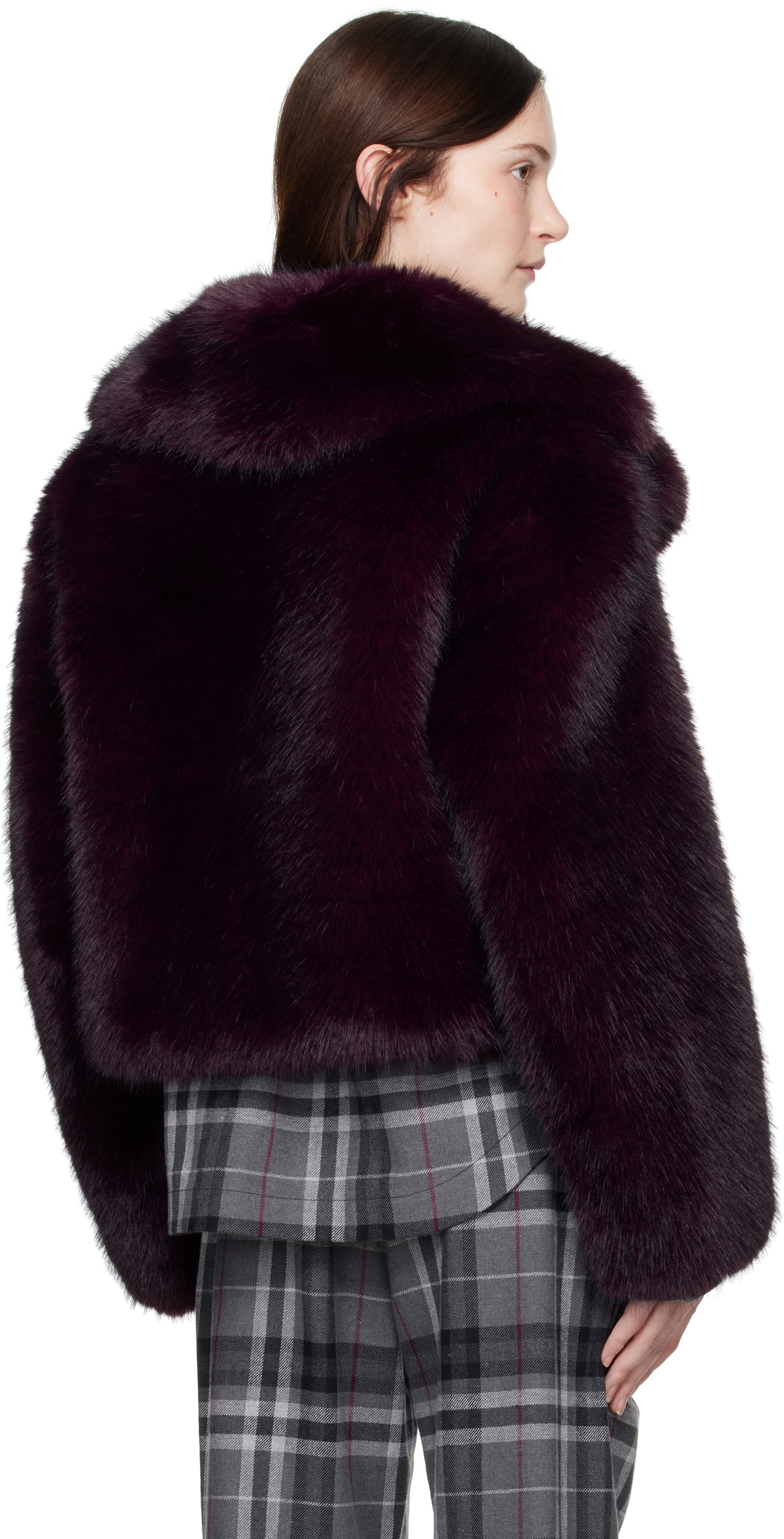 Stand Studio Purple Samara Faux-Fur Jacket Stand Studio