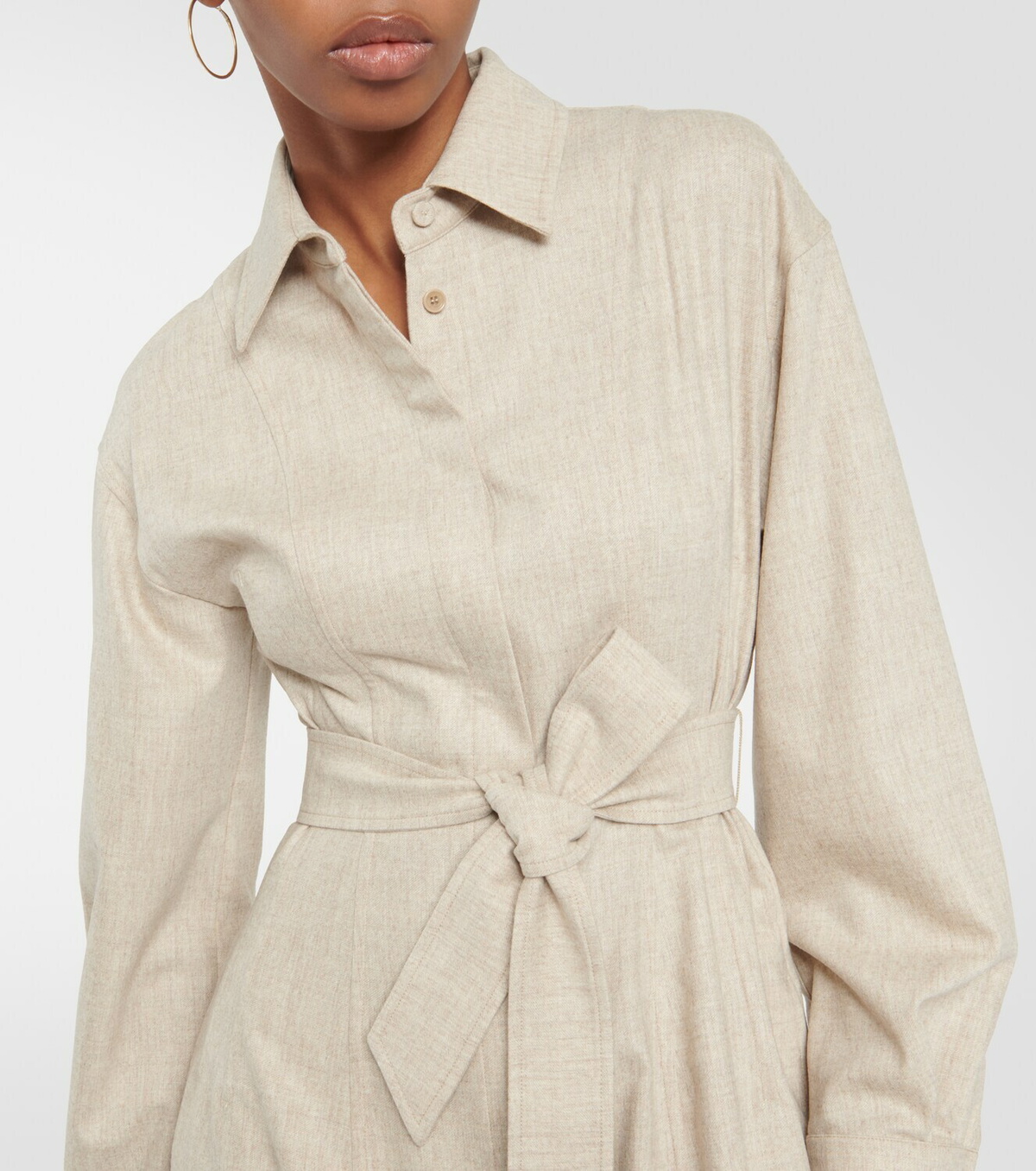 Max Mara Edro wool and cashmere shirt dress Max Mara