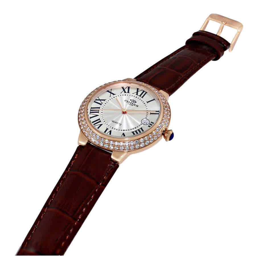 Oniss ON3322-L Quartz Crystal White Dial Ladies Watch ON3322-LRG/WT Oniss