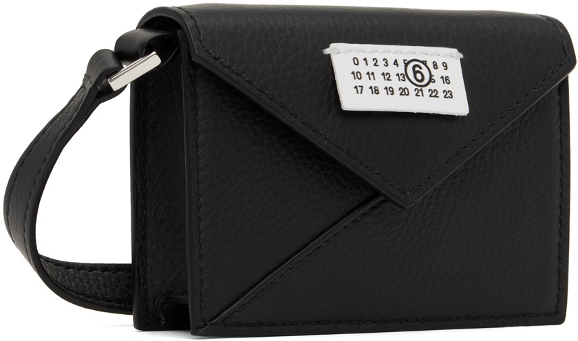 MM6 Maison Margiela Black Mini Triangle 6 Bag MM6 Maison Margiela