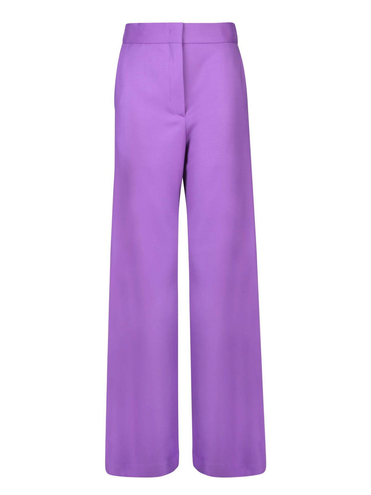 MSGM Purple Stretch Virgin Wool Palazzo Pant MSGM