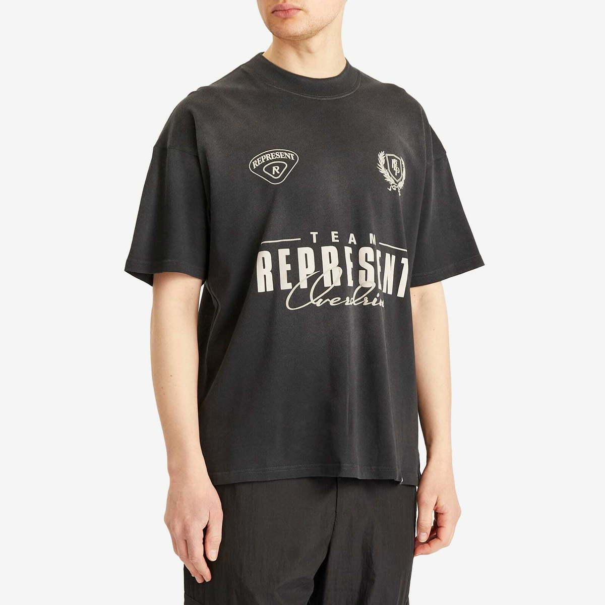 Represent Men's World Championship T-Shirt in Stained Black Represent