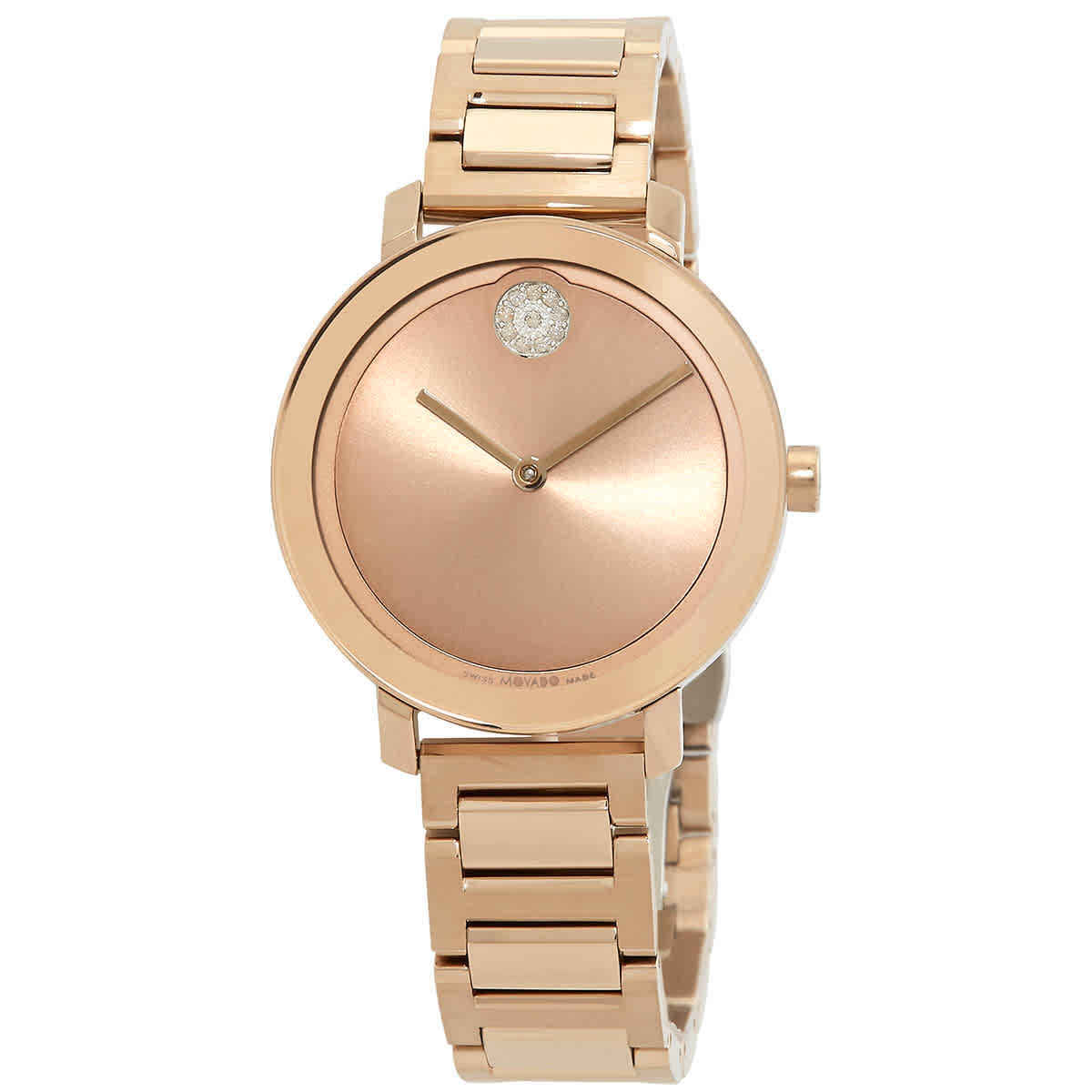 Movado Bold Evolution Quartz Rose Gold Dial Ladies Watch 3600824 Movado