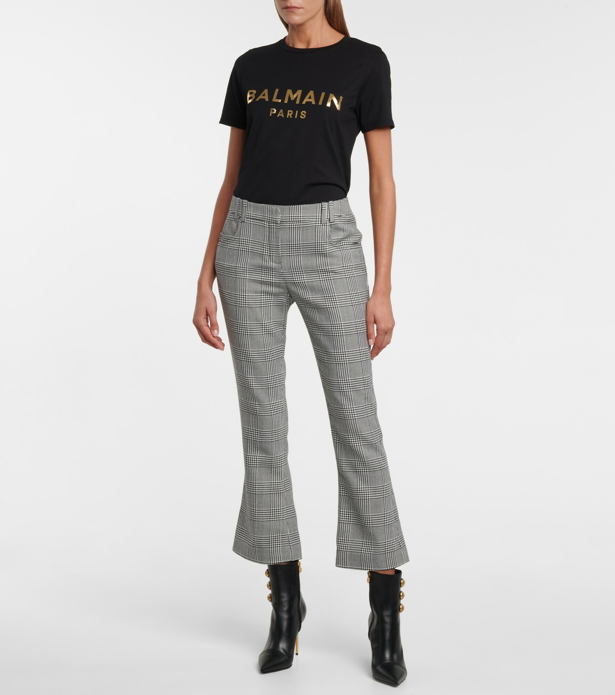 Balmain - Mid-rise checked pants Balmain