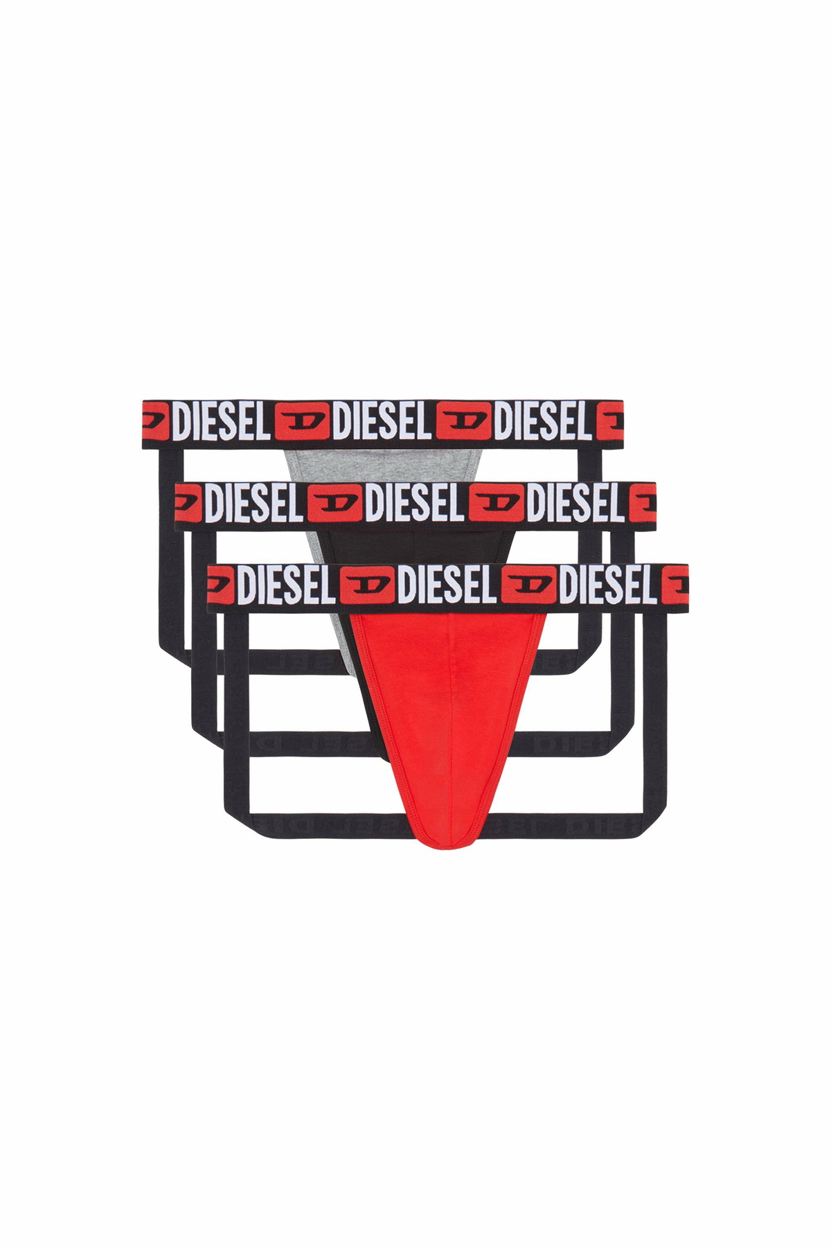 Diesel Three-pack jockstraps with logo waists - Jockstraps Mens in ...