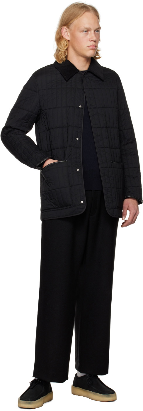 Second/Layer Black Grid Lock Jacket Second/Layer