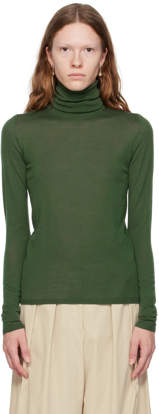 Max Mara Green Palos Turtleneck Max Mara