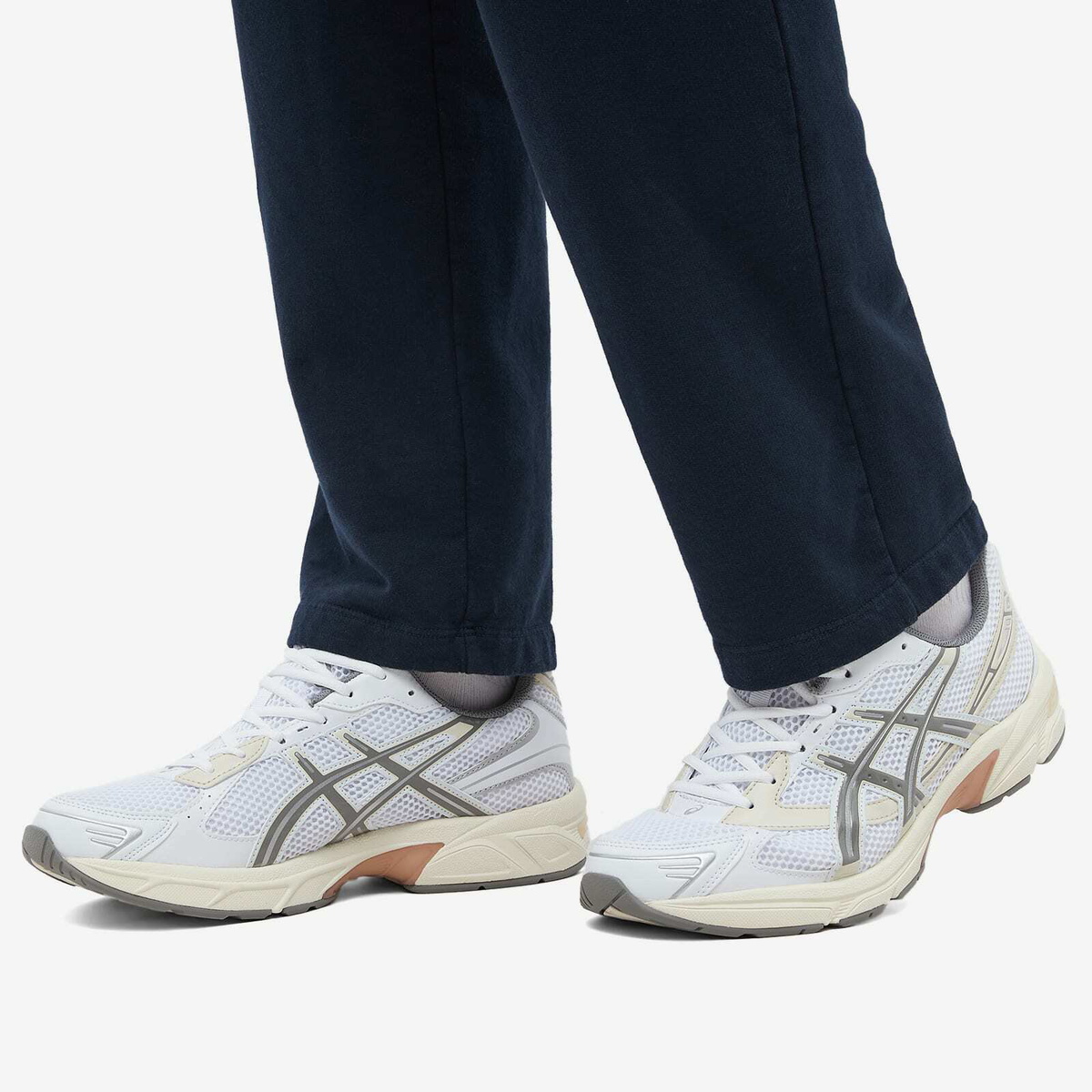 Asics Men's Gel-1130 Sneakers in White/Clay Grey ASICS