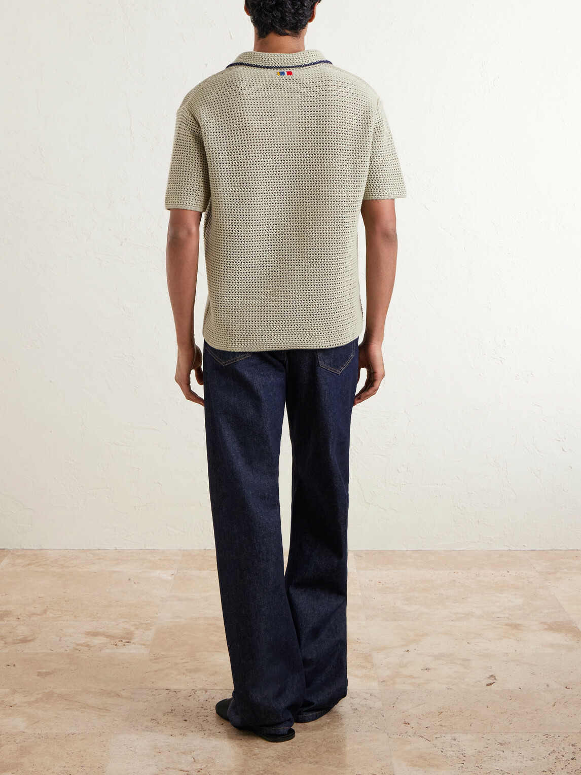Orlebar Brown - Crocheted Cotton Polo Shirt - Green Orlebar Brown