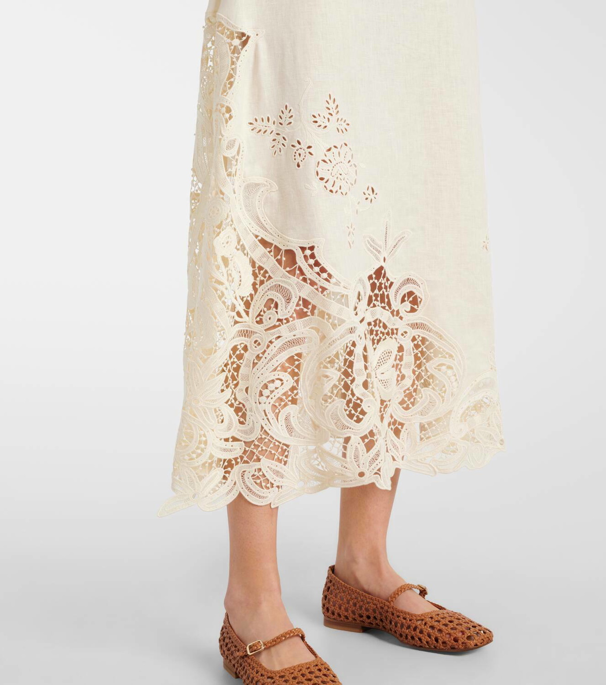 Ulla Johnson Olivette lace-trimmed linen maxi dress Ulla Johnson
