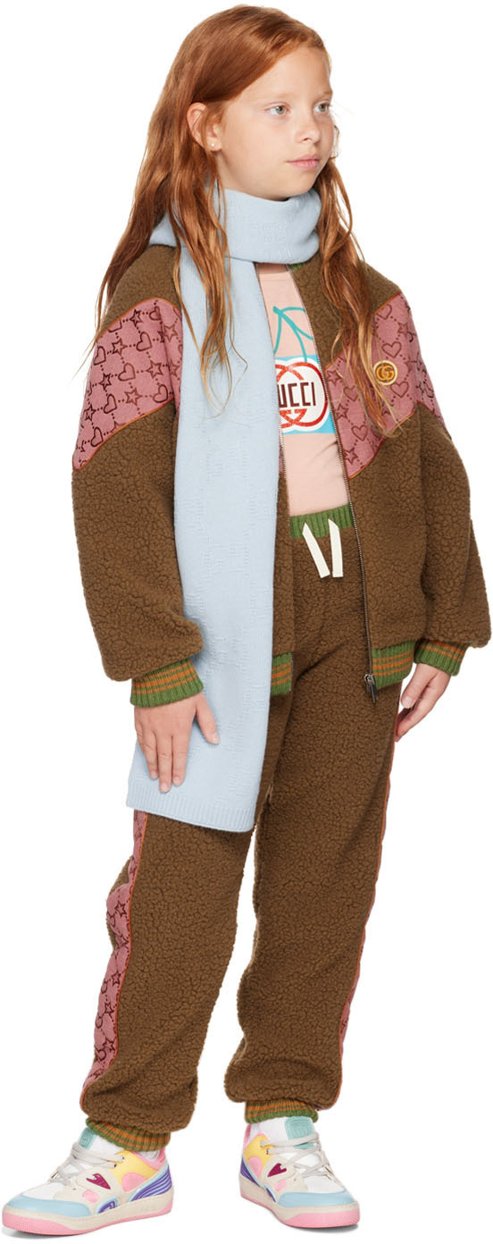 Gucci Kids Brown Fleece Jacket Gucci