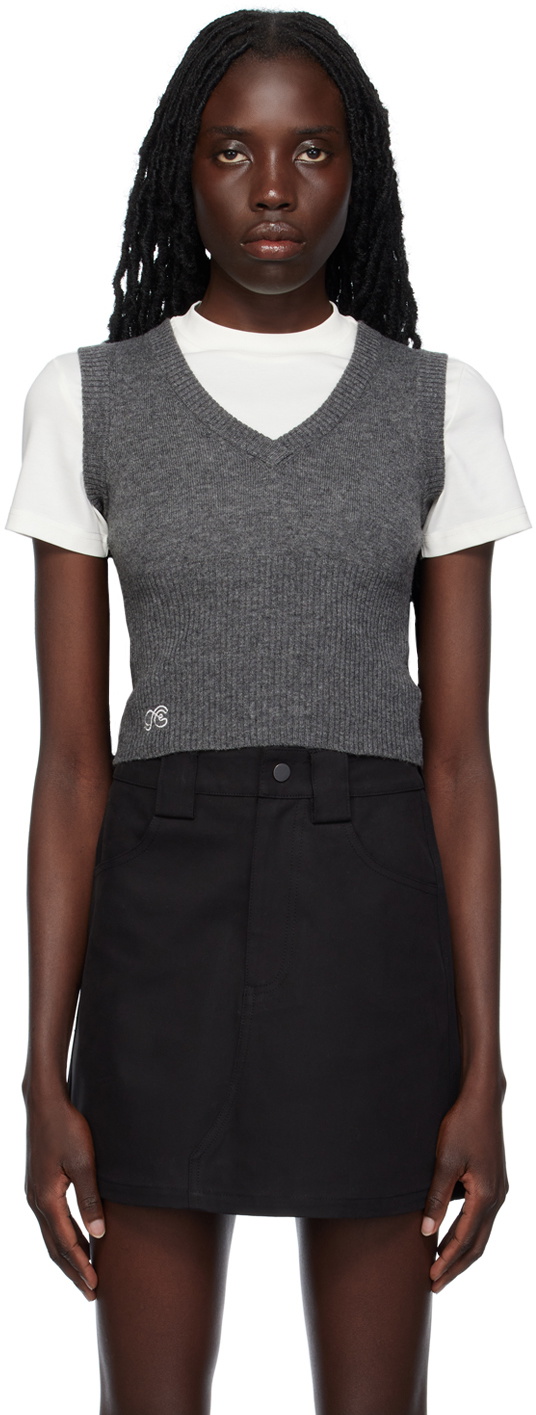 Fax Copy Express SSENSE Exclusive Gray Vest Fax Copy Express