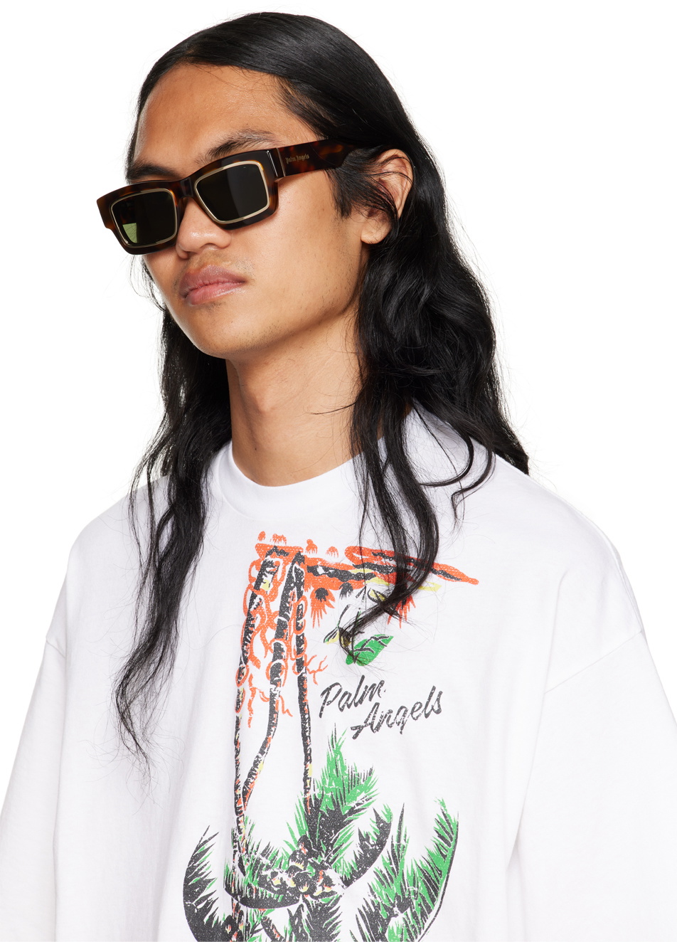 Palm Angels Tortoiseshell Raymond Sunglasses Palm Angels