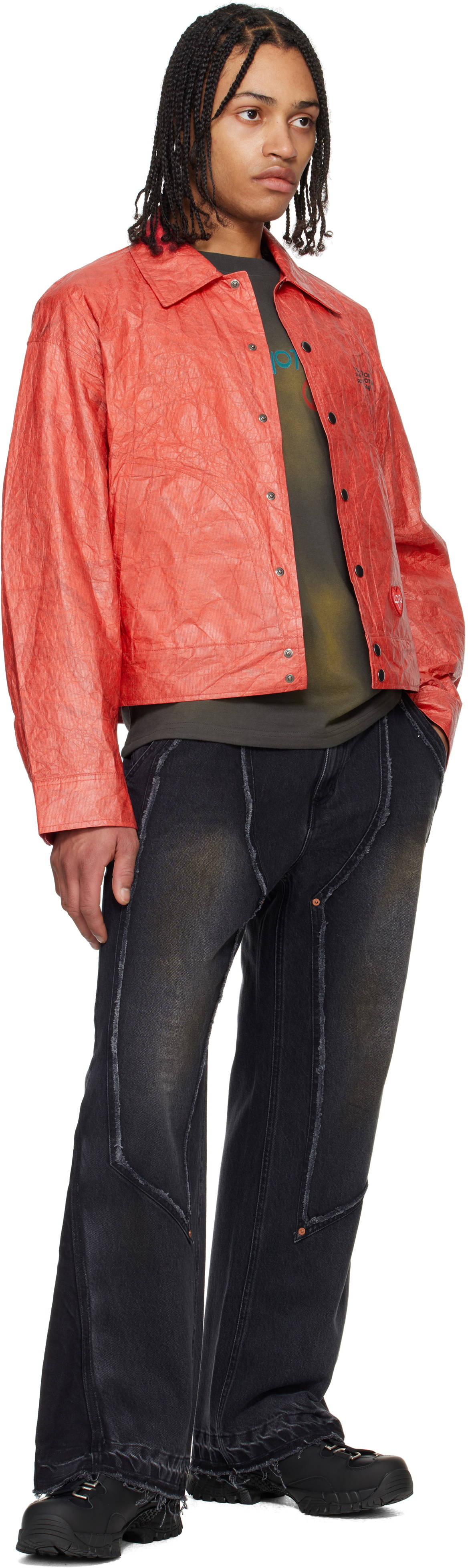 Andersson Bell Red Guitarist Printed Tyvek Jacket Andersson Bell