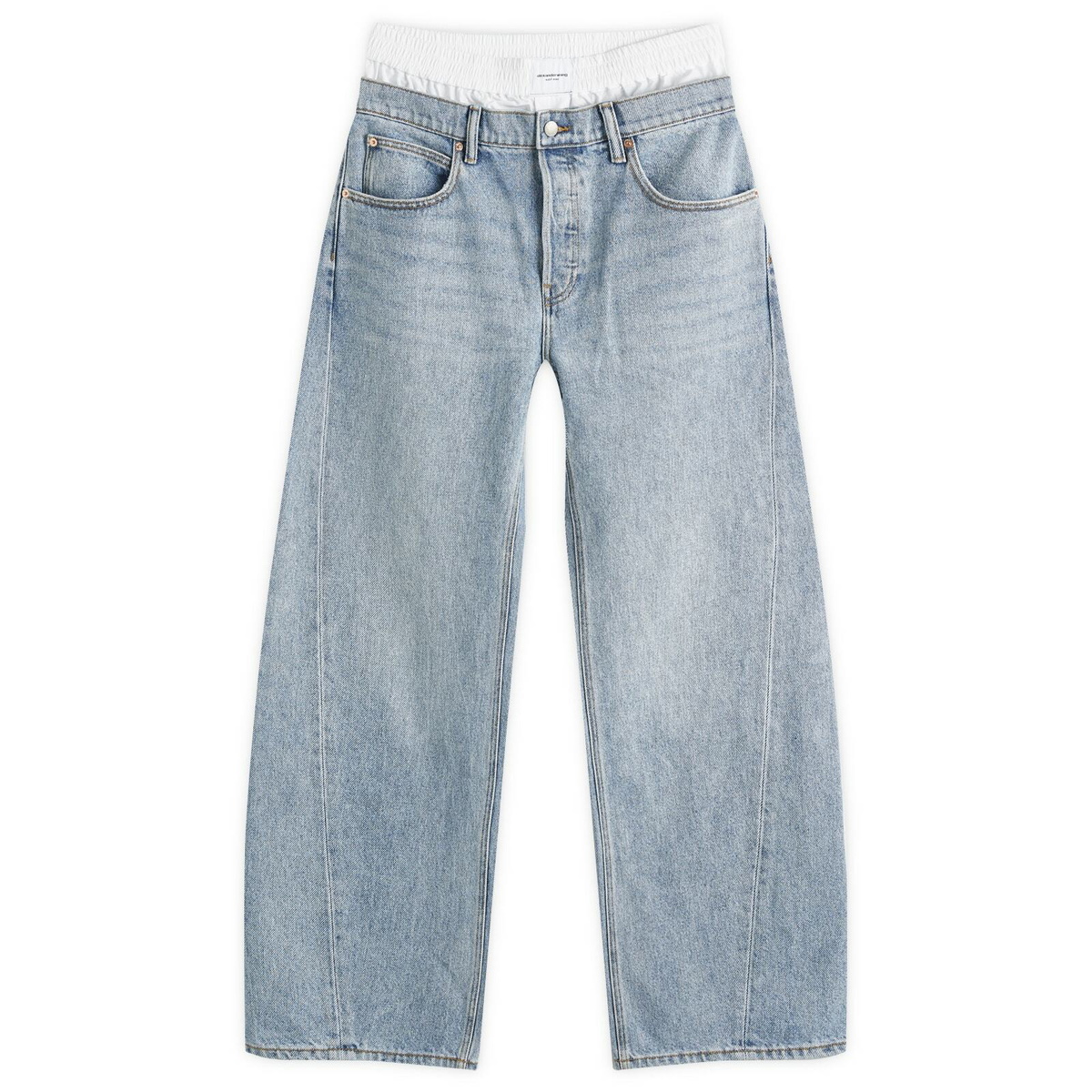 Alexander Wang Women's Balloon Jeans with Boxers in Grey Alexander Wang
