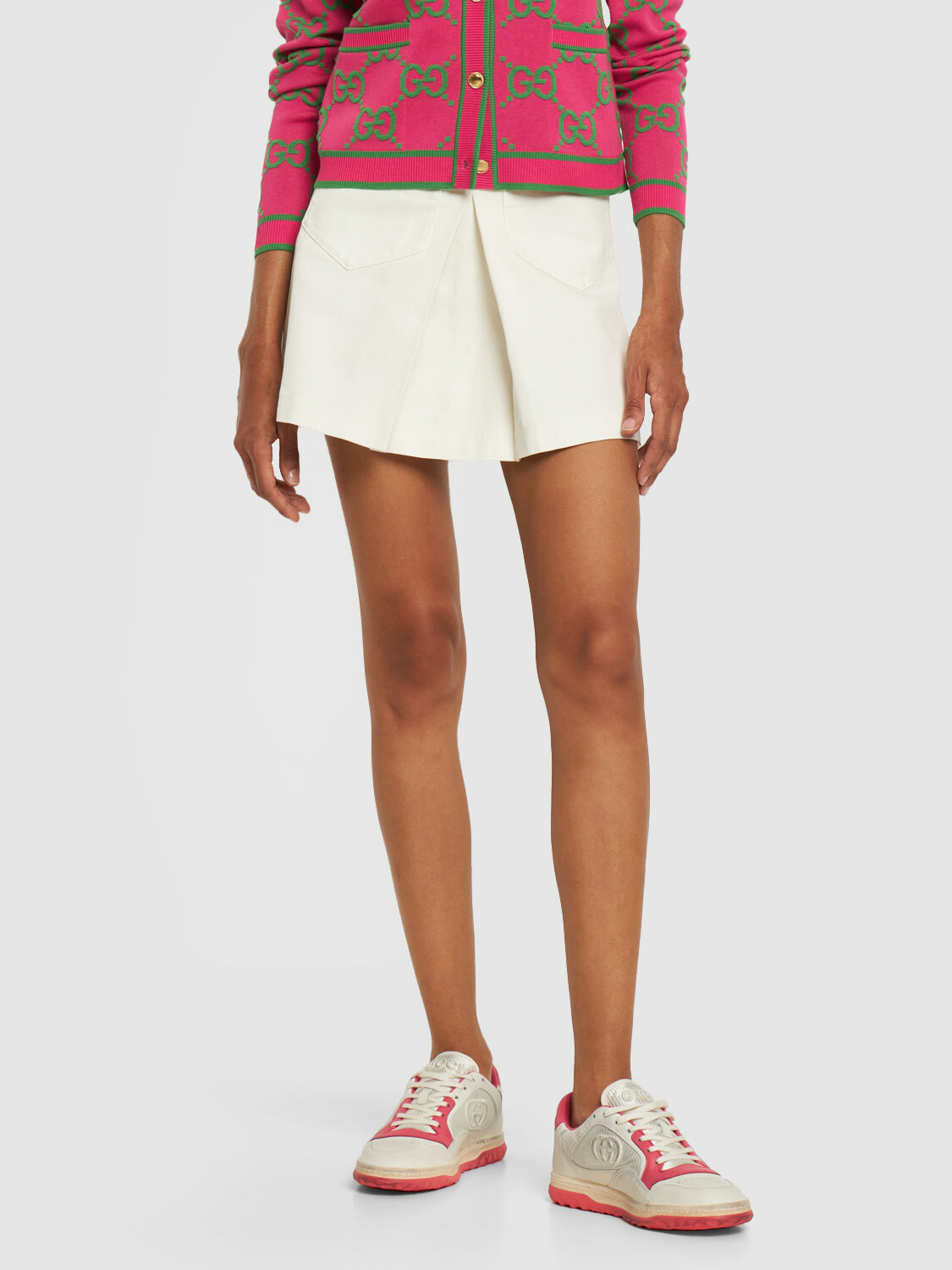 GUCCI - 20mm Mac 80 Leather Sneakers Gucci