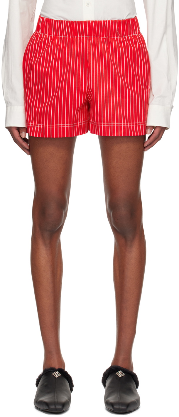 Adam Jones Red Pin Stripe Shorts