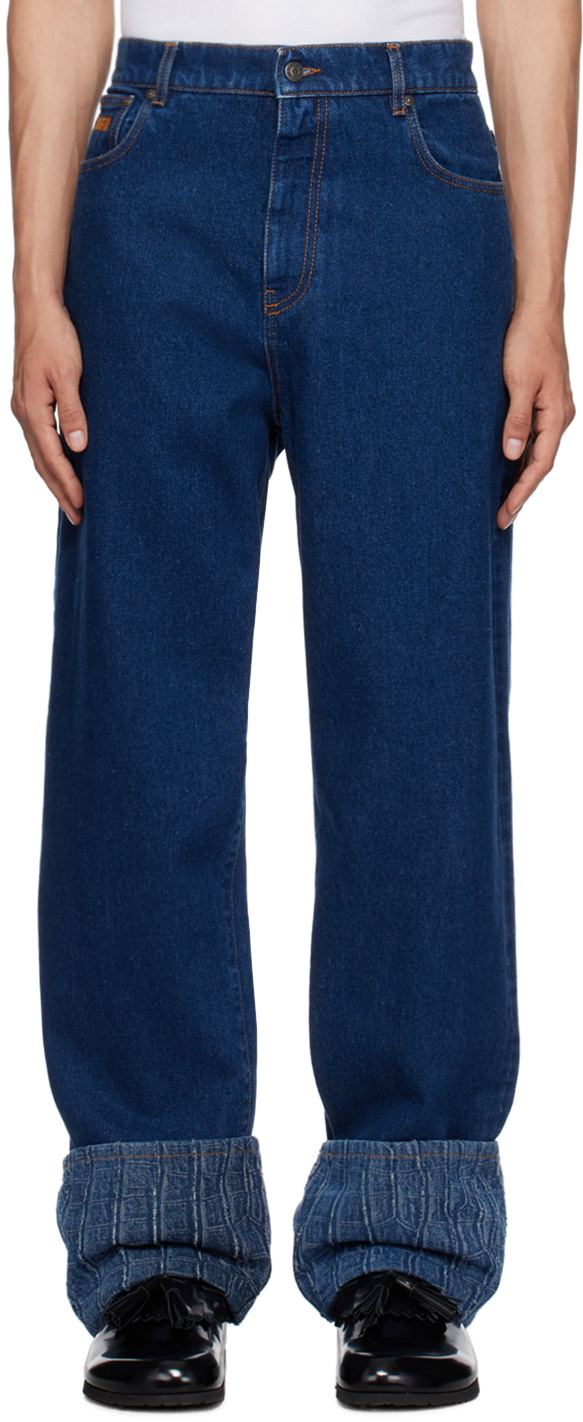 MSGM Blue Rolled Jeans MSGM