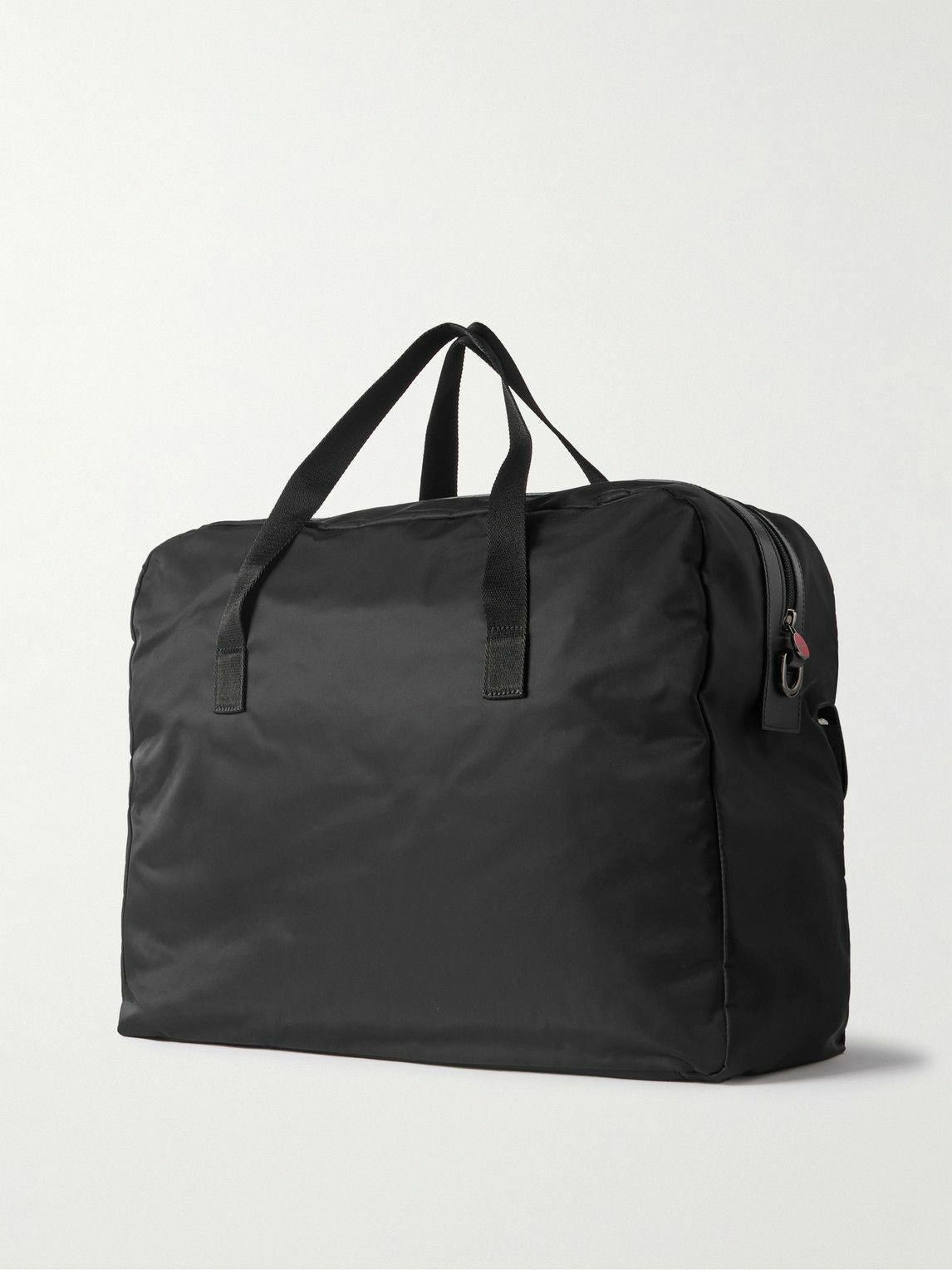 Kiton - Leather-Trimmed Nylon Briefcase Kiton