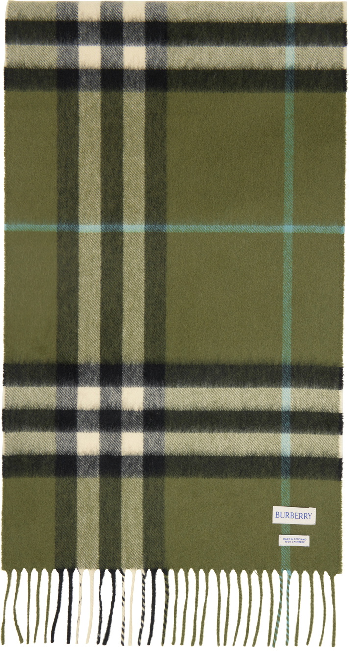 Burberry Green Check Scarf Burberry