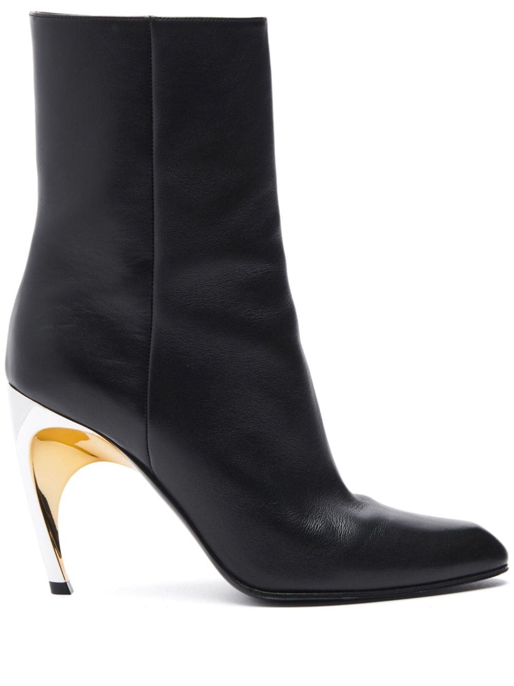 ALEXANDER MCQUEEN - Leather Heel Ankle Boots Alexander McQueen