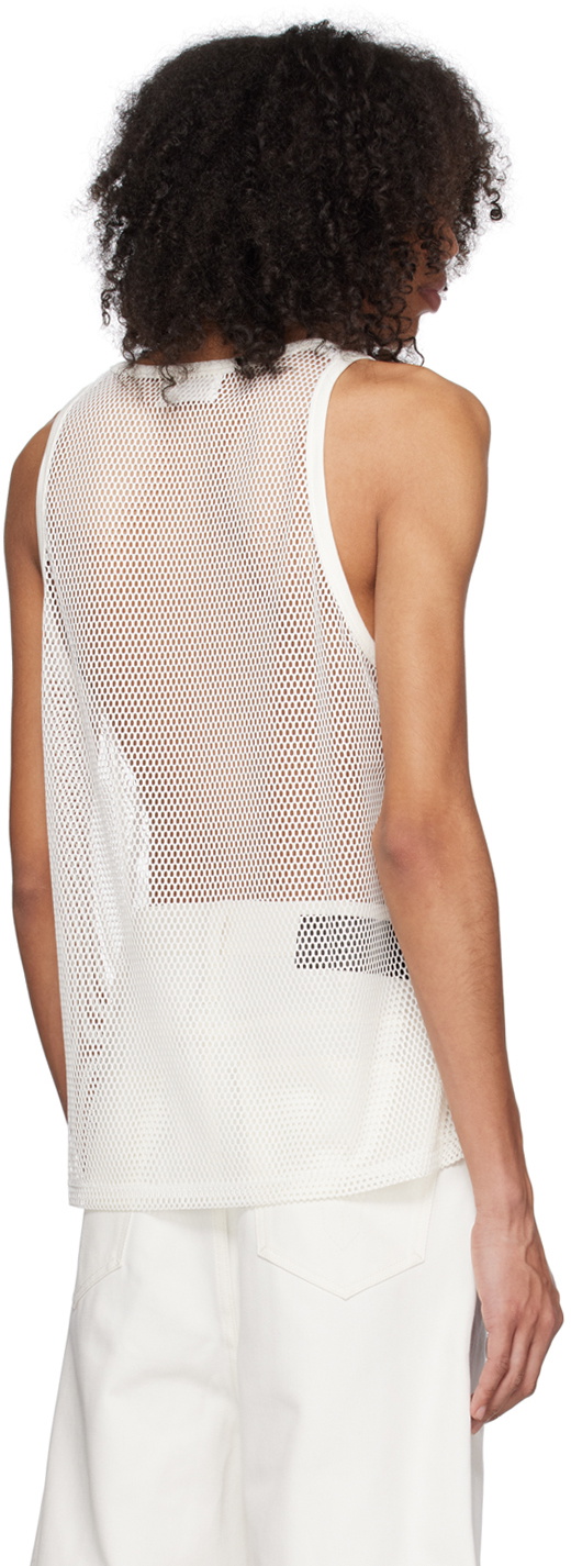 AMI Alexandre Mattiussi White Scoop Neck Tank Top AMI Alexandre Mattiussi