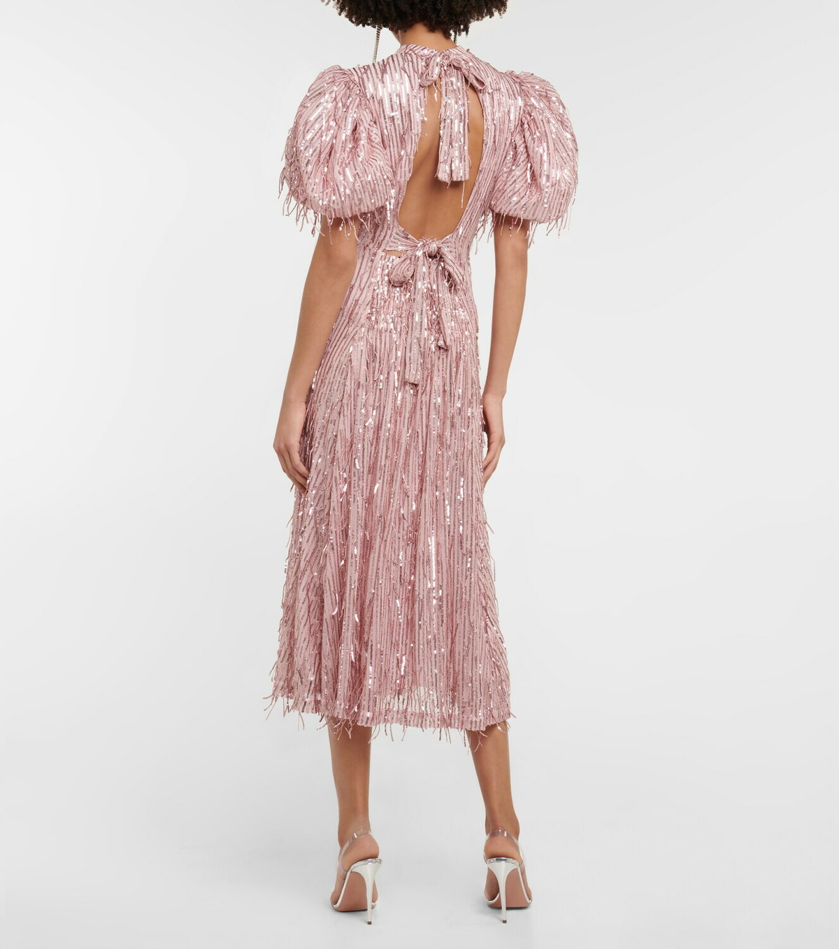 Rotate Birger Christensen Sequined puff-sleeve midi dress ROTATE Birger Christensen