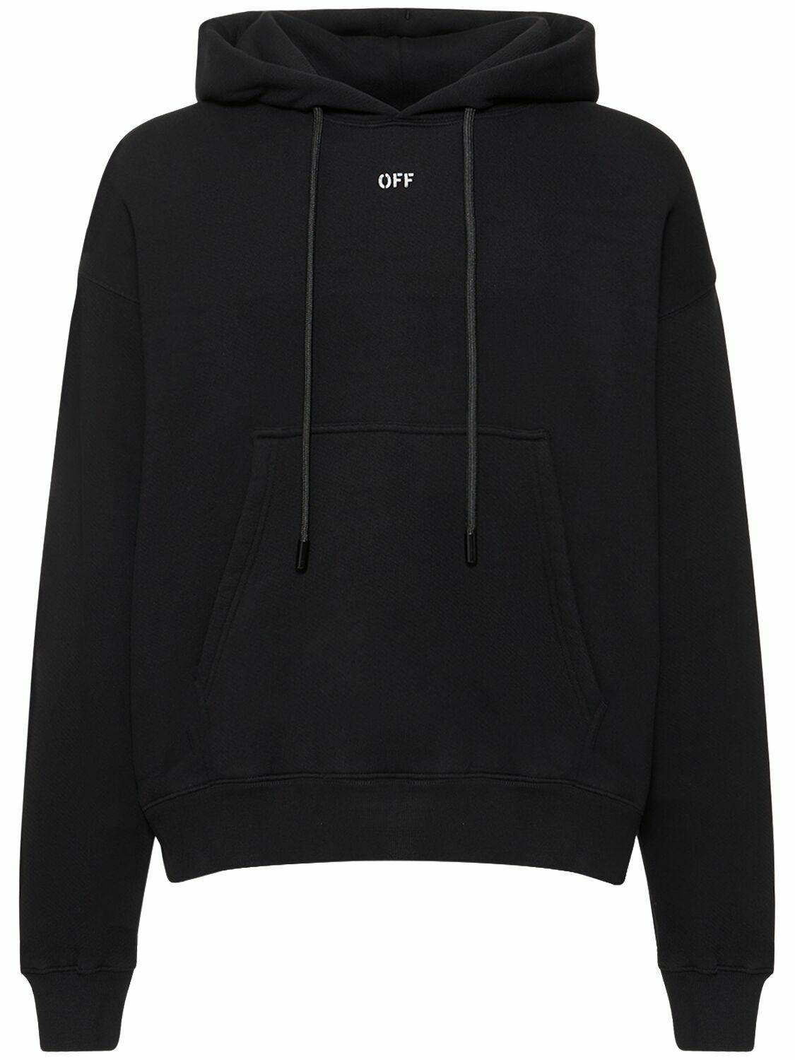 OFF-WHITE - Off Stamp Skate Cotton Hoodie Off-White