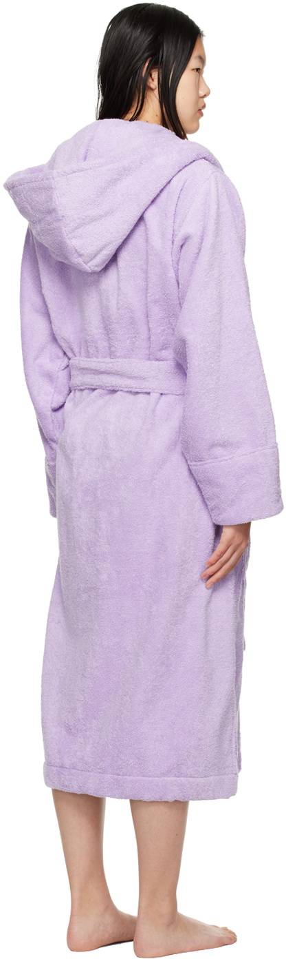 Tekla Purple Oversized Hooded Bathrobe Tekla Fabrics