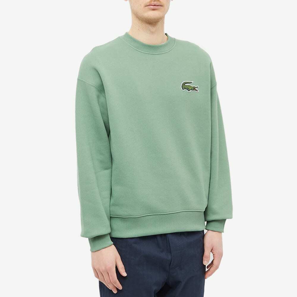 Lacoste Men's Robert Georges Crew Sweat in Ash Green Lacoste