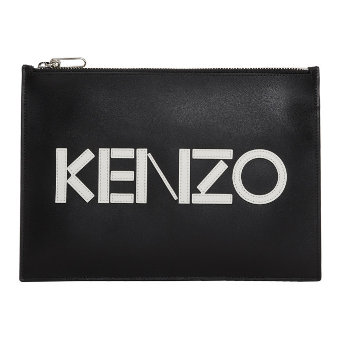 Kenzo Black Logo A4 Pouch Kenzo