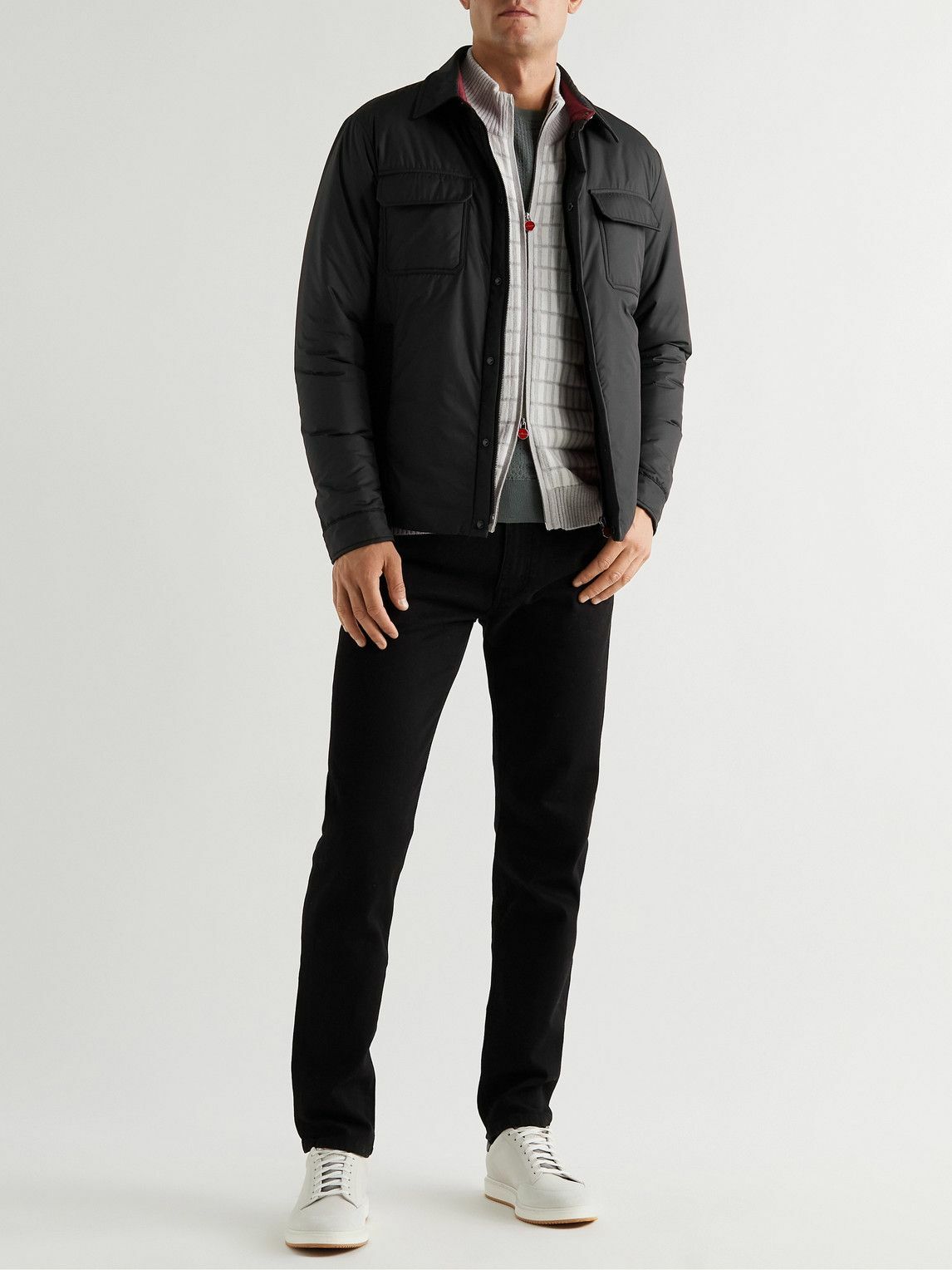 Kiton - Slim-Fit Padded Shell Jacket - Black Kiton