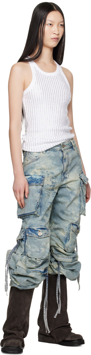 The Attico Blue Fern Jeans The Attico