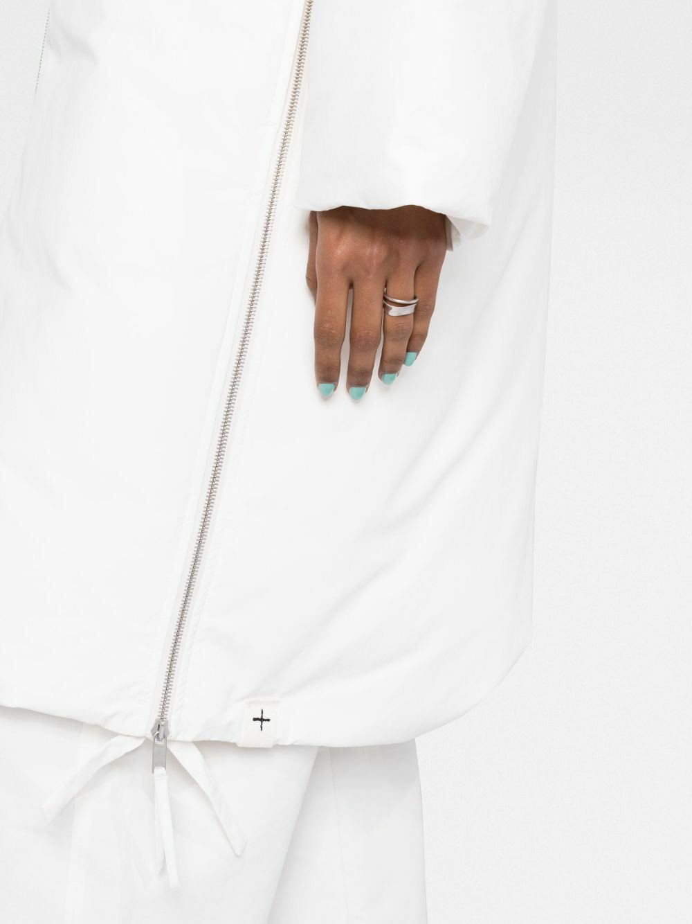 Jil Sander White Padded Zipped Coat Jil Sander
