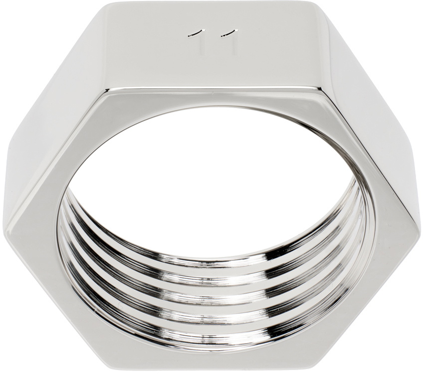 Maison Margiela Silver Nut Wide Ring Maison Margiela