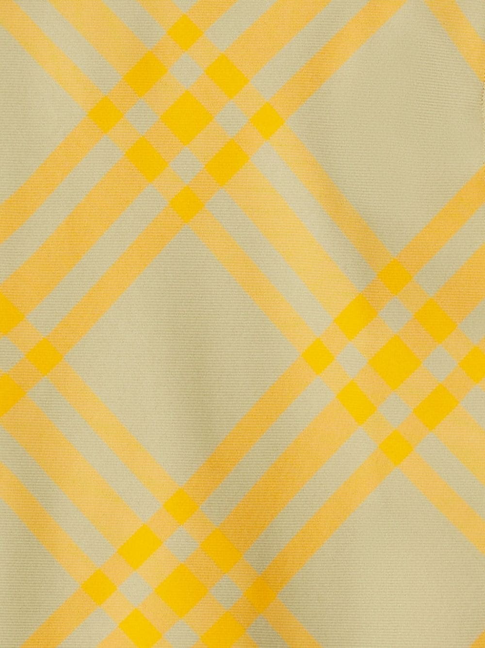 BURBERRY - Check Motif Wool Blend Kilt Burberry