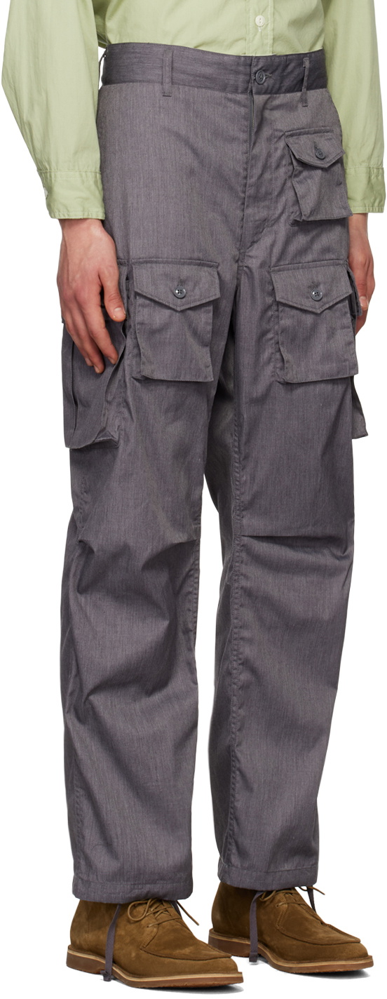 Engineered Garments Gray Bellows Pockets Cargo Pants Engineered Garments