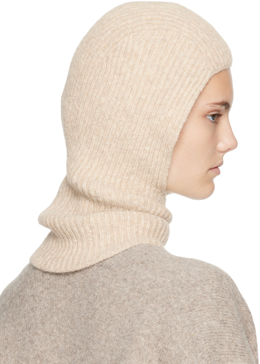 Lauren Manoogian Beige Soft Rib Balaclava Lauren Manoogian
