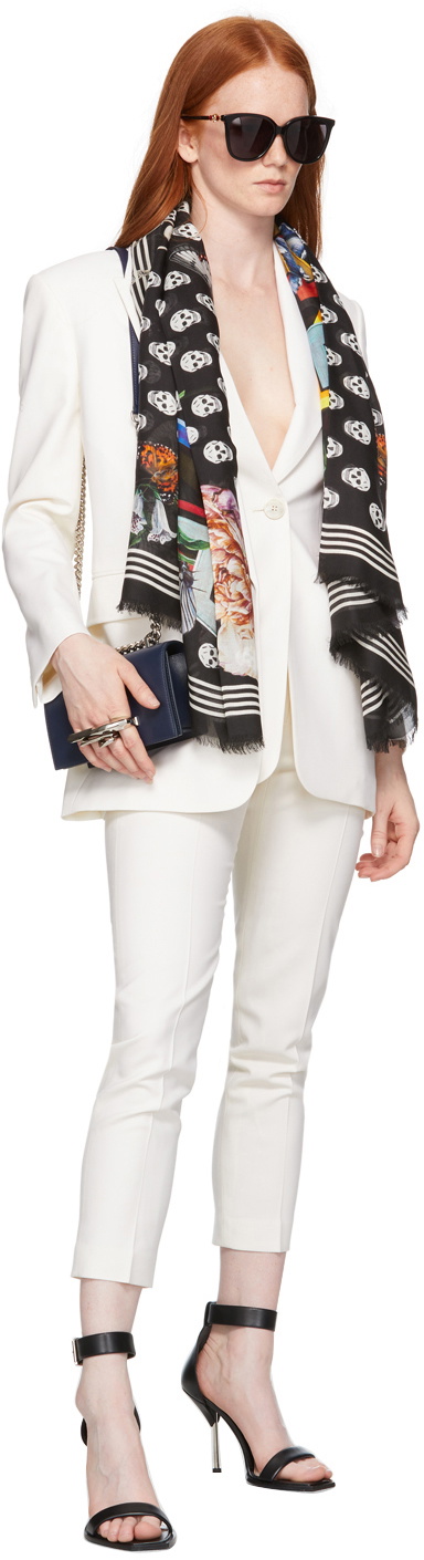 Alexander McQueen Black Modal Fun Font Biker Shawl Alexander McQueen