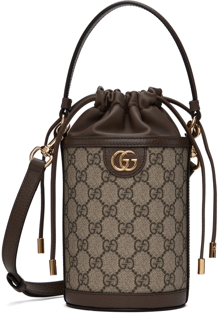 Gucci Beige Mini Ophidia Bucket Bag Gucci