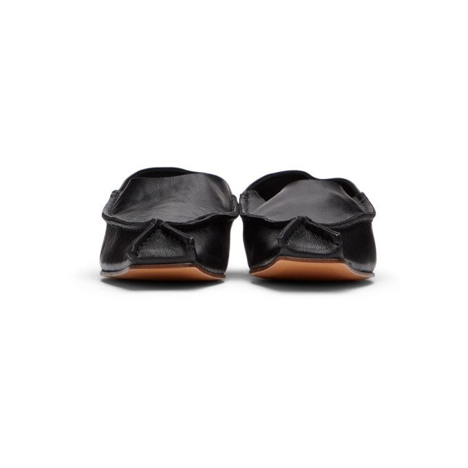 Acne Studios Black Lambskin Slippers Acne Studios