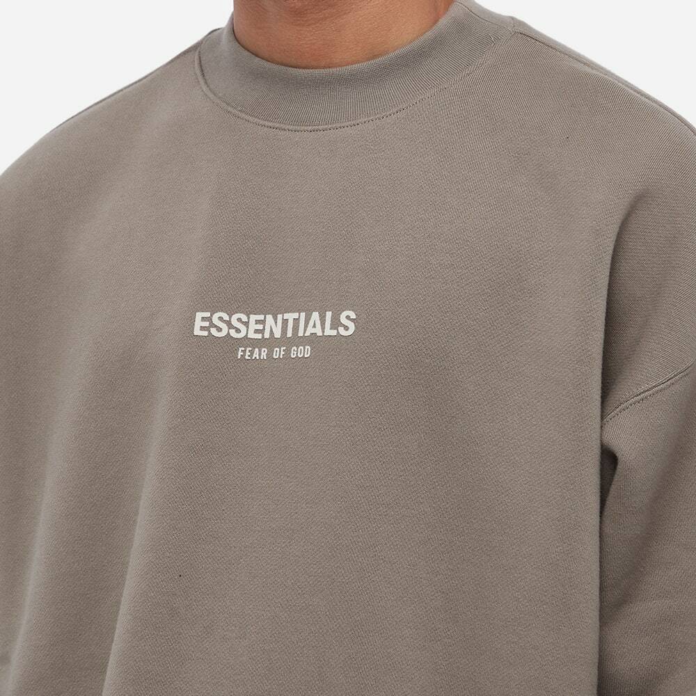 Fear of God ESSENTIALS Men's Logo Long Sleeve Fleece Sweat in Desert ...