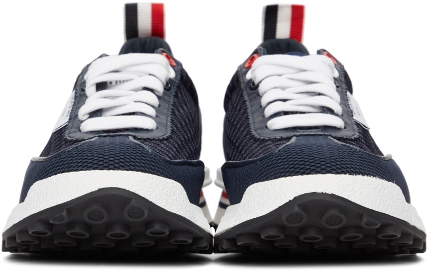 Thom Browne Navy Tech Runner Low Sneakers Thom Browne