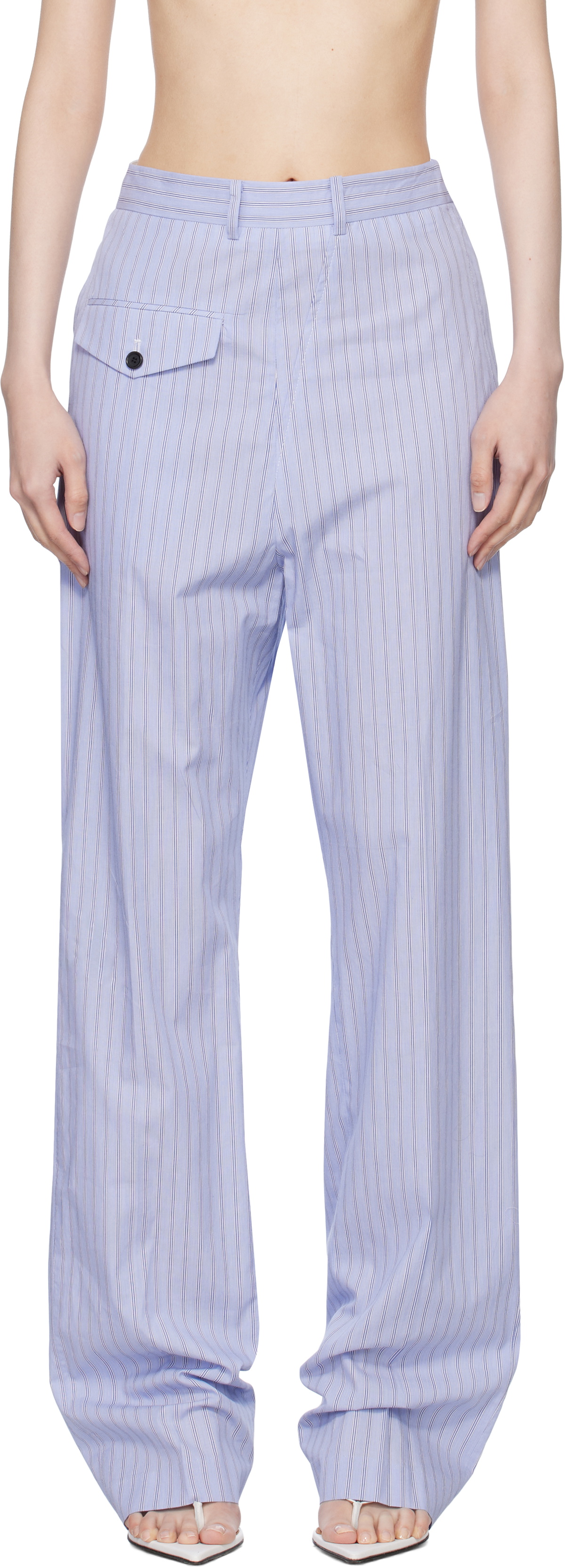Pushbutton Blue Stripe Front Pocket Lounge Pants Pushbutton