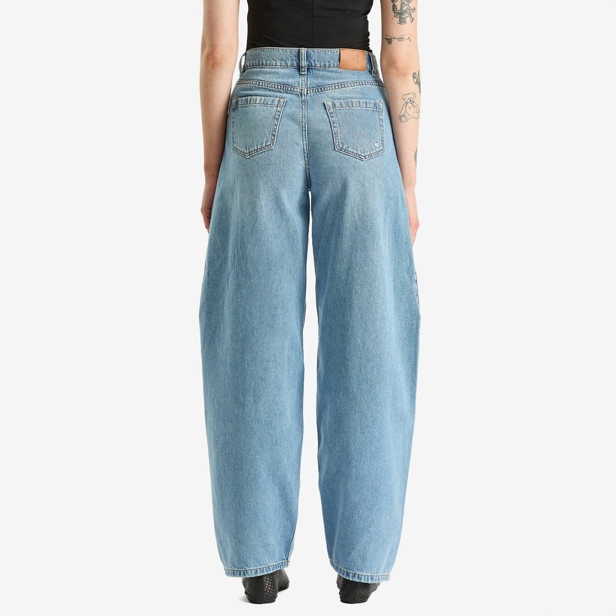 STEL Women's Wide Barrow Leg Denim Jeans in Light Blue Wash Stella ...