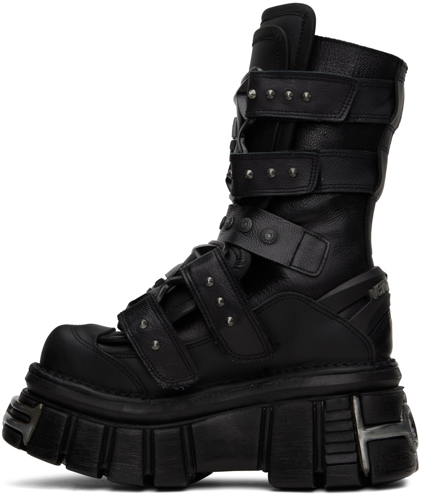 VETEMENTS Black New Rock Edition Gamer Ankle Boots Vetements