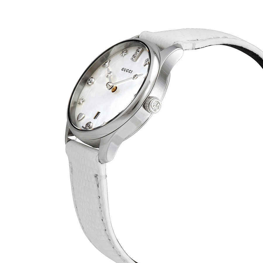 Gucci G-Timeless Mother of Pearl Dial Ladies Watch YA126597 Gucci
